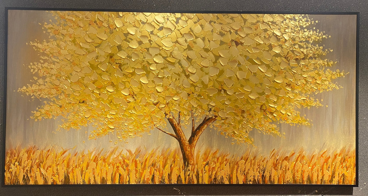 Golden Tree Painting (Indent) – Molecule - Home Accessories & Furniture ...